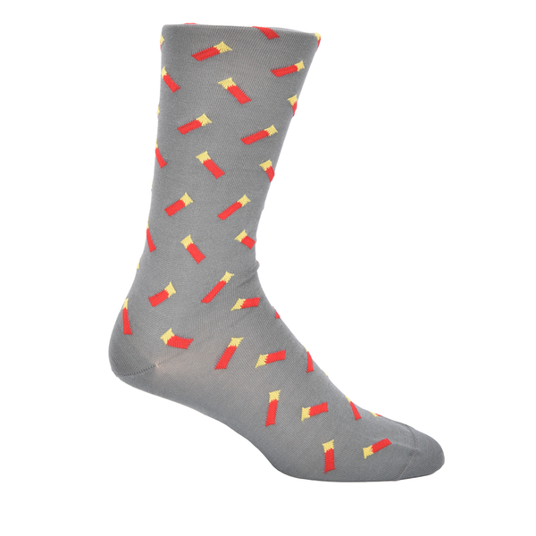 Men's Socks | Steel Grey with Shotgun Shell Socks | Haspel